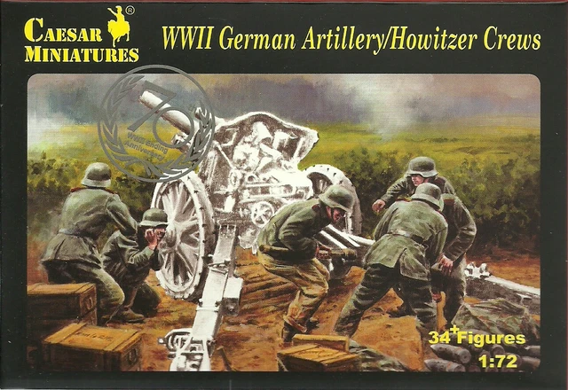 CAESAR MINIATURES 1/72 WW2 German Artillery / Howitzer Crews £10.99 ...
