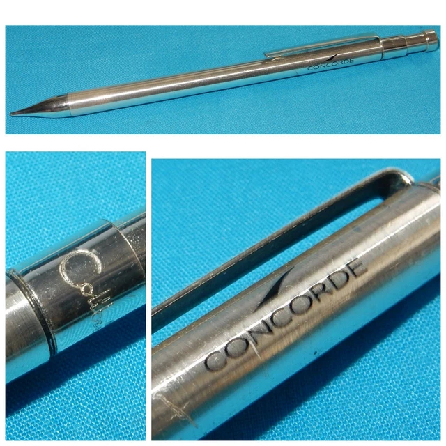 VINTAGE CONCORDE MEMORABILA - PROPELLING PENCIL By COLIBRI - BRUSHED ...
