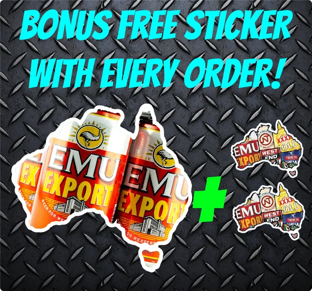 AUSTRALIA MAP EMU Export - Custom Vinyl Stickers - FAST POSTAGE EUR 6 ...