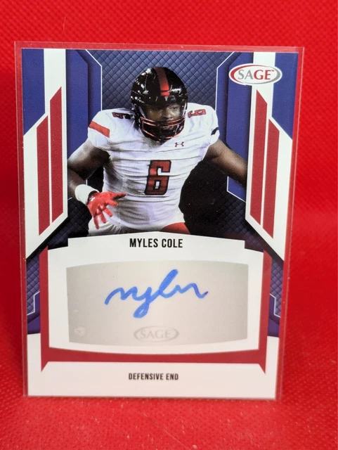 2024 MYLES COLE Sage High Series Red Auto #A-MC - NFL Jacksonville ...