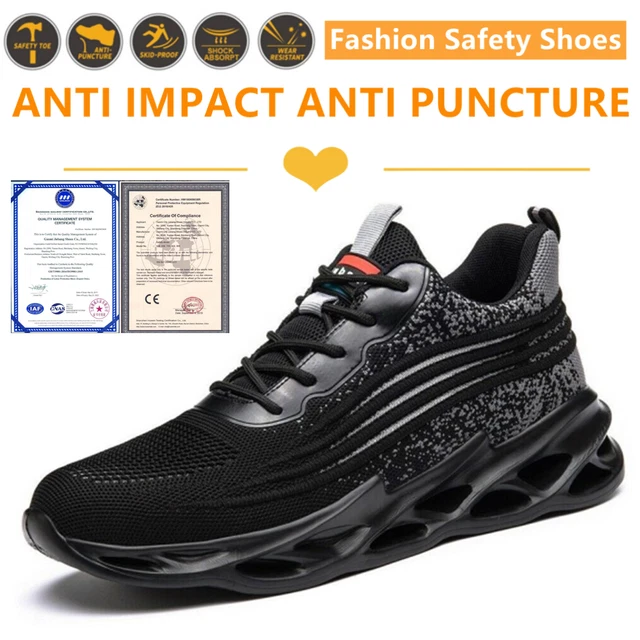MENS SAFETY SHOES Work Trainers Womens Steel Toe Cap Lightweight Hiking ... MENS SAFETY SHOES Work Trainers Womens Steel Toe Cap Lightweight Hiking ...