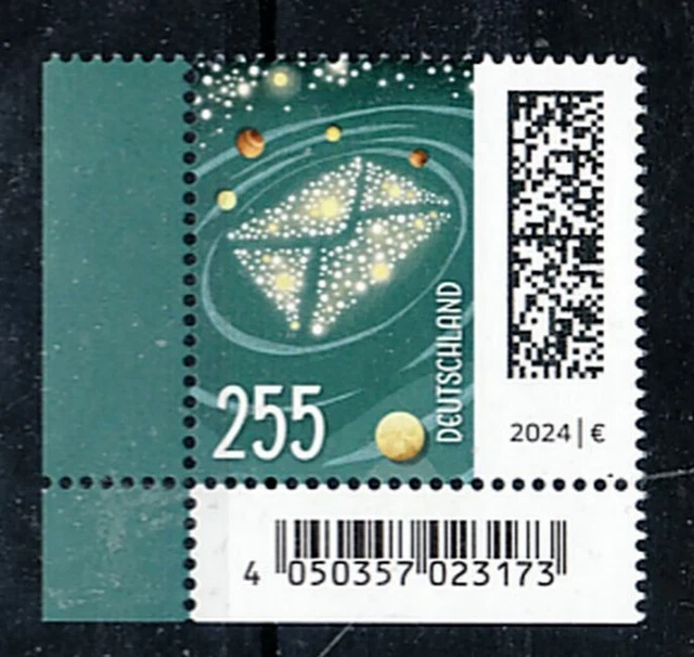 ALLEMAGNE NOUVEAUTÉ 2024 Timbre-Poste Briefgalaxie Bord Anguleux Coin 3 ...