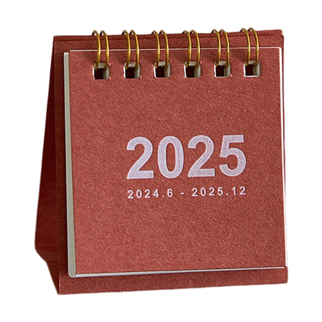 SMALL DESKTOP ORGANIZER 2025 Vertical Flip Calendar 2024-2025 Mini Desk ...