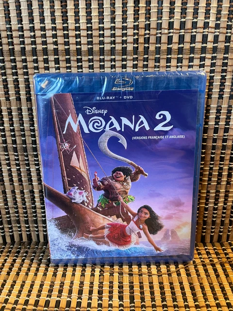 MOANA 2 (2-DISC Blu-ray/DVD, 2025)Disney/Dwayne Johnson/Auli'i Cravalho ...