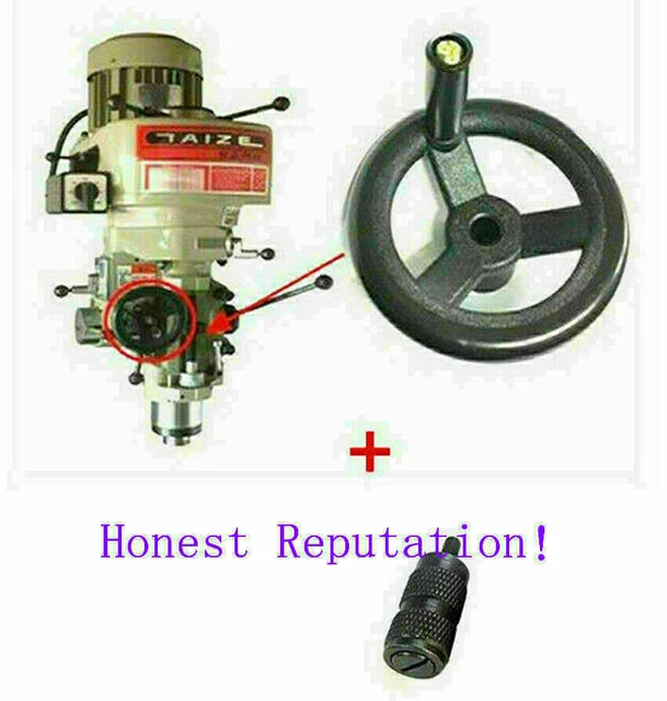 CNC BRIDGEPORT MILLING Machine Parts 1×Feed Hand Wheel + 1×Reverse Knob ...