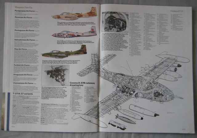 WARPLANE ORBIS MAGAZINE Issue 89 Cessna A/T-37 Cutaway drawing & Poster ...