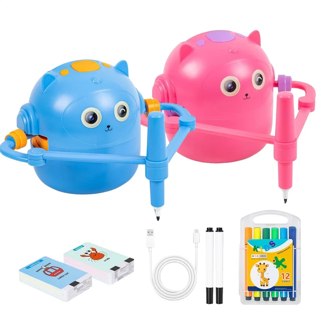 DRAWING ROBOT KIDS Toy Voice Guidance Interactive Drawing Robot Machine ...