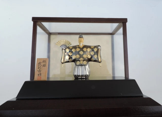 JAPANESE STERLING SILVER Noh Dancer Okina Mask Statue Figurine by ...