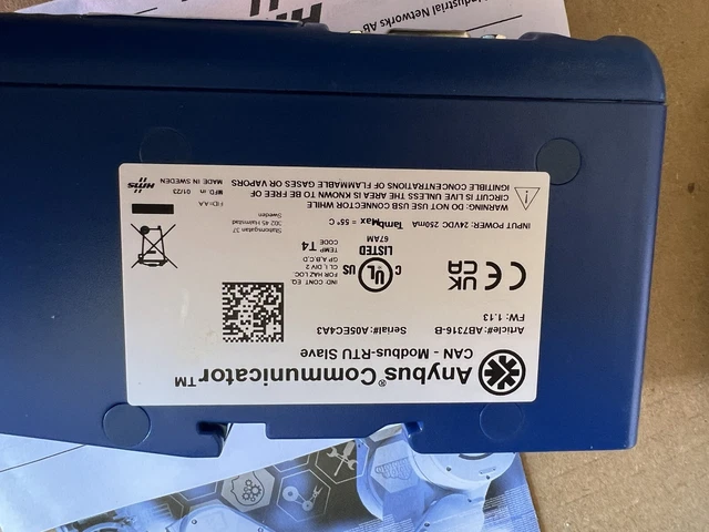 ANYBUS AB7316 CAN/MODBUS-RTU CAN-Konverter CAN-Bus, USB, Sub-D9 ...