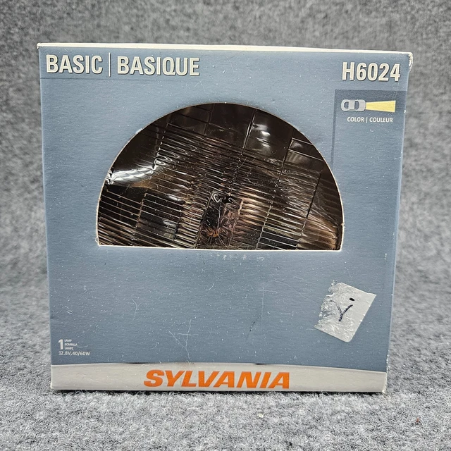 SYLVANIA H6024 BASIC Halogen Sealed Beam Headlight, 12.8 Volt, 40/60 ...
