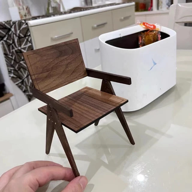 CHAISE DE POUPÉE miniature maison de poupée échelle 1/6 ensemble de meubles de salon inachevés ...