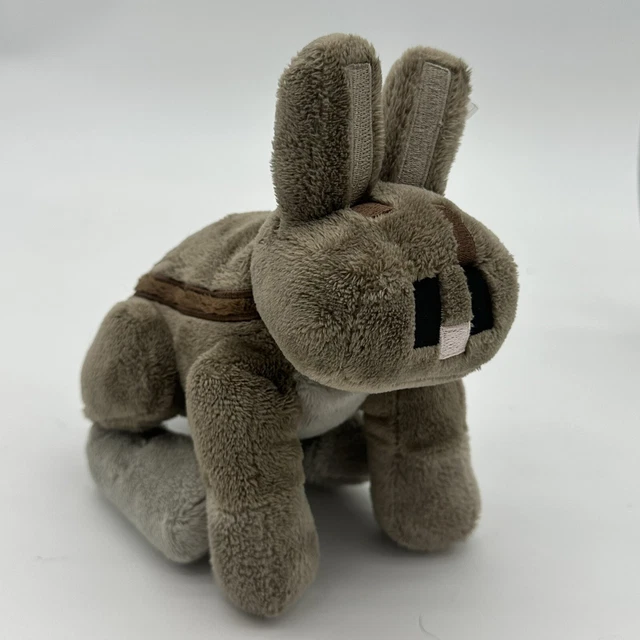 MOJANG JINX MINECRAFT Rabbit Stuffed Plush 2017 Brown Gray Bunny 7 ...