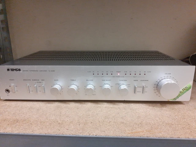 AMPLIFICATORE TENSAI TA 2435 perfettamente funzionante con vu meter EUR ...