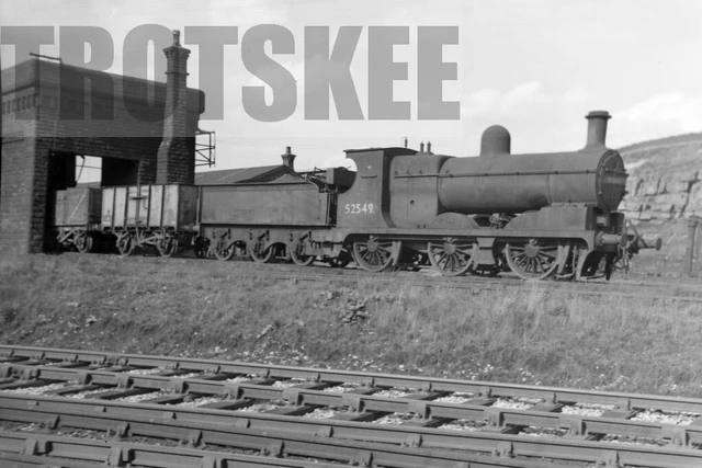 LARGER NEGATIVE BR British Railways Steam Loco 52549 Class 898 Bacup ...
