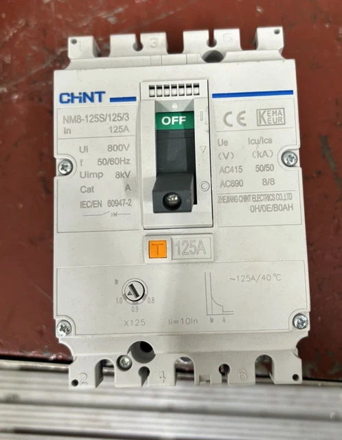 CHINT NM8-125S-3P-16A 3 PHASE Circuit Breaker Triple Pole MCCB 16 AMP Thermal £22.00 - PicClick UK