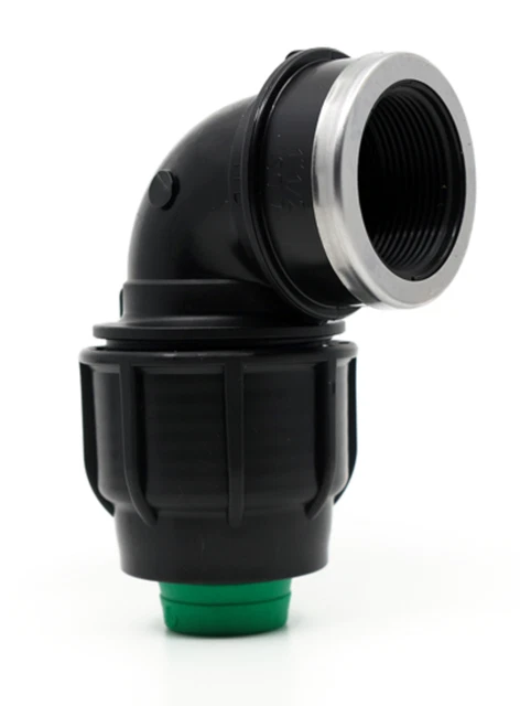 DAMOS 1& X 3/4" BSP RURAL B POLY PIPE 90 DEGREE FEMALE ELBOW MADE IN ...