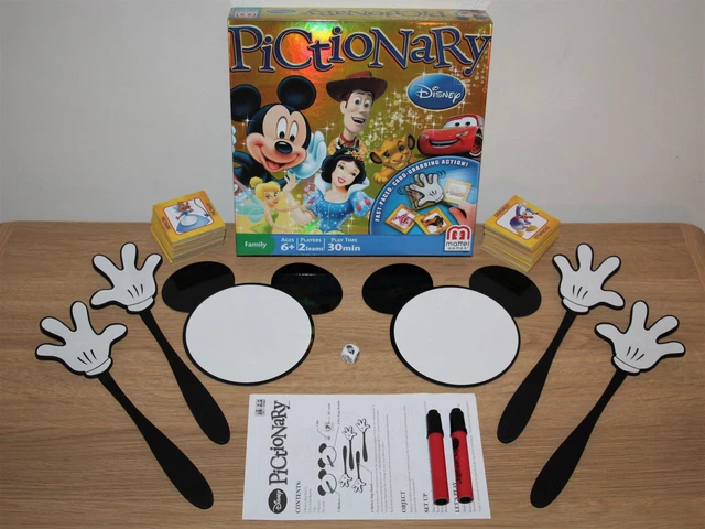 DISNEY PICTIONARY - Family Board Game - Mattel 2012 - Excellent ...