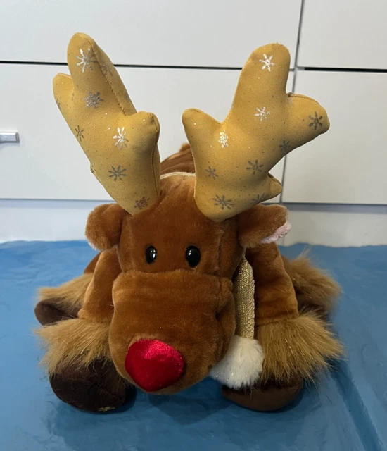 TESCO 2006 CHILLY Friends Ralph The Reindeer Gold Scarf Soft Toy 11 ...