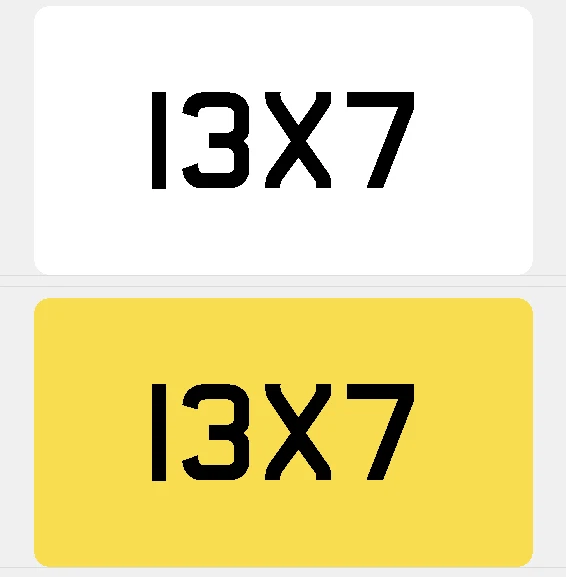 BLANK 13X7 ROAD permissible Japanese Import Number Plates MOT Compliant ...