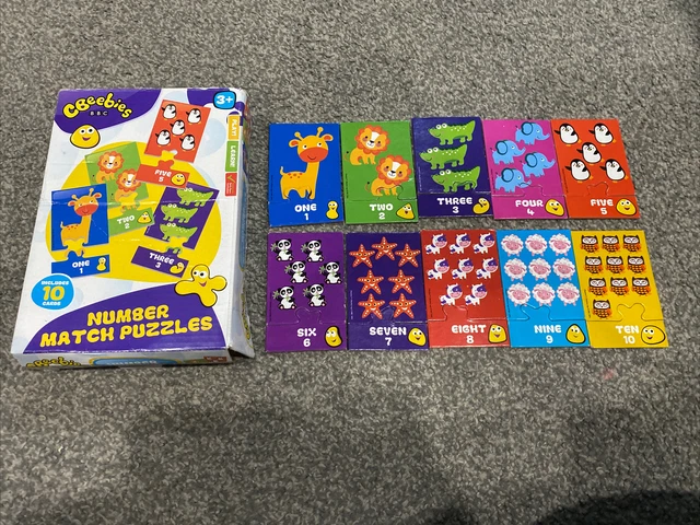 CBEEBIES NUMBER MATCH Puzzles Fun Learn Activity Game Kids 3+ £5.00 ...