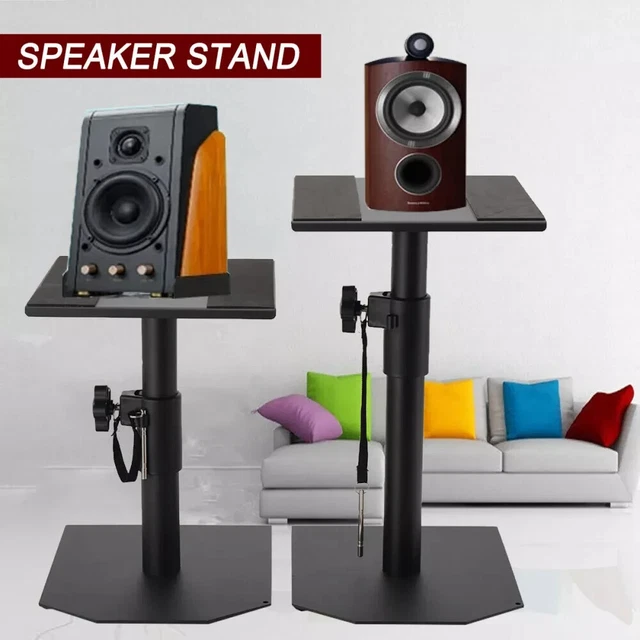 STUDIO MONITOR STAND DJ Height Adjustable Black Steel (1 Only) Heavy. £ ...