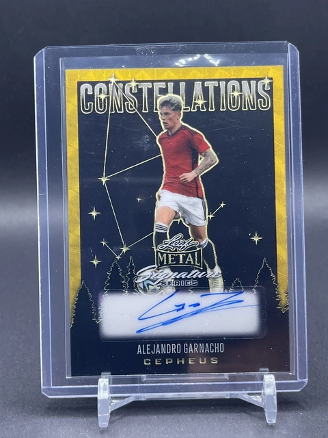 2024 LEAF METAL Signature Series Alejandro Garnacho Constellation Gold ...