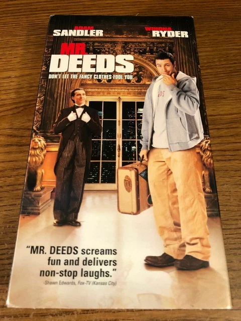 MR. DEEDS - Adam Sandler, Winona Ryder, J. Turturro - 2002 Vhs Comedy ...