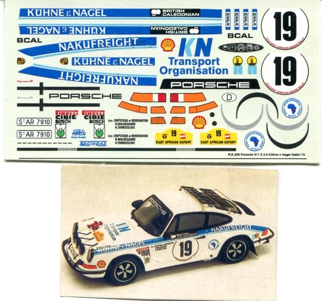 1/43 DECALS PORSCHE SAFARI RALLY ROBUSTELLI /no bbr tron starter arena ...
