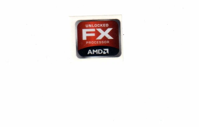 CPU AMD UNLOCKED FX Processor PC Logo Label Aufkleber 23 x 18 mm EUR 2 ...