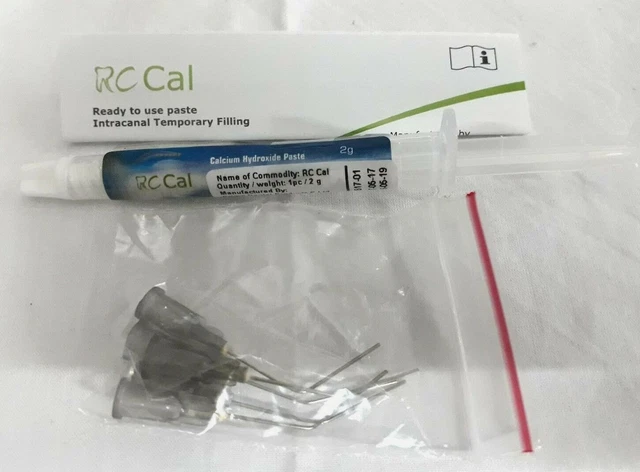 RC CAL CALCIUM Hydroxide Paste 2gm Syringe with Applicator Tips ...