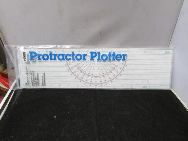 C-THRU 15-INCH FOLDING Parallel Rule and P-72 Protractor Plotter $4.00 ...