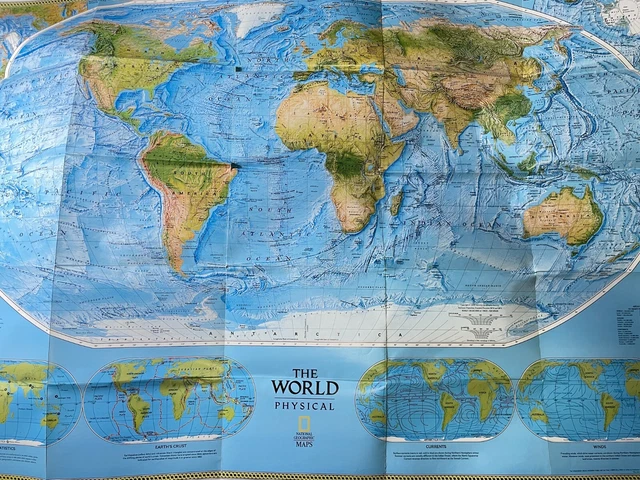 NATIONAL GEOGRAPHIC WORLD Maps Various Versions & Years - Sold ...