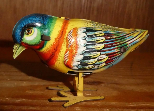 VINTAGE KOHLER MECHANICAL wind up clockwork pecking bird, no key but ...
