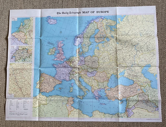 CARTE EUROPE "The Daily Telegraph Map of Europe" années 70 EUR 5,00 ...