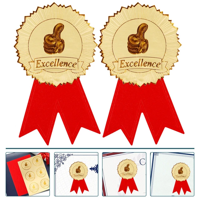 36 SETS OF Certificate Medals Stickers Graduation Certificate Seals ...