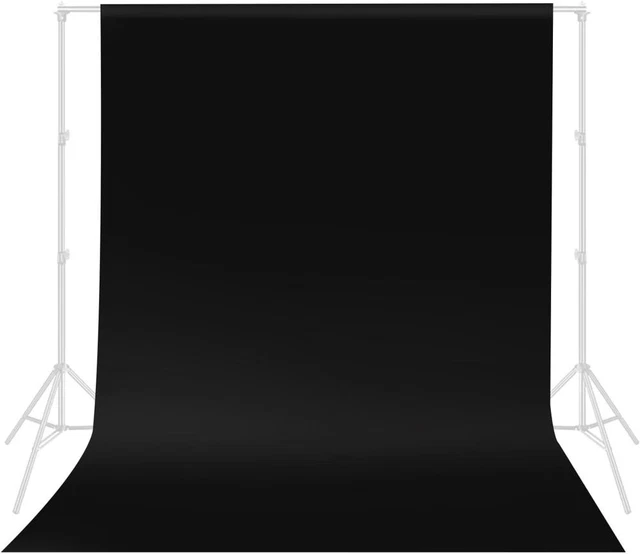 3 X 2 M Black Screen Backdrop for Photography, Chromakey Virtual ...