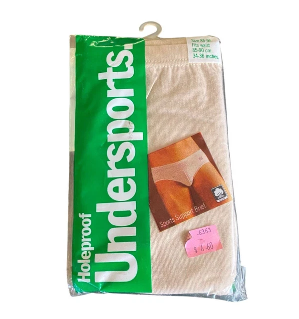 MENS VINTAGE 80S HOLEPROOF Undersports SUPPORT Sports BRIEF Underwear M ...