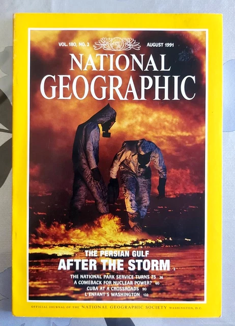NATIONAL GEOGRAPHIC VINTAGE Magazine Paperback August 1991 Persian Gulf ...
