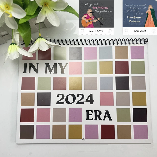 THE ERAS TOUR Calendar 2024 Taylor Swift Theme Calendars 12 Monthly ...