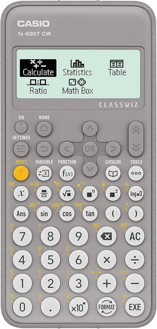 CASIO FX-83GTCW GREY Scientific Calculator One Size £20.09 - PicClick UK