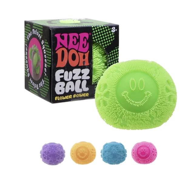 SCHYLLING NEEDOH FUZZ Ball Flower Power Squishy Fidget, 1 Random Color ...