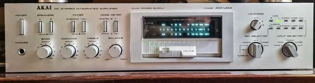 AMPLIFICATORE STEREO INTEGRATO AKAI AM-U04 vu-meter vintage EUR 138,99 ...