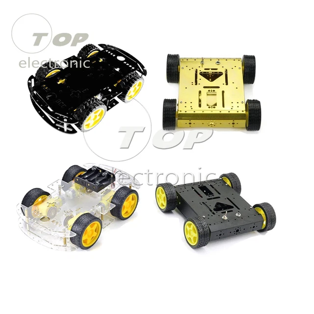 4WD MOTOR SMART Robot Car Chassis Kits Set W/ Speed Encoder DIY Arduino ...