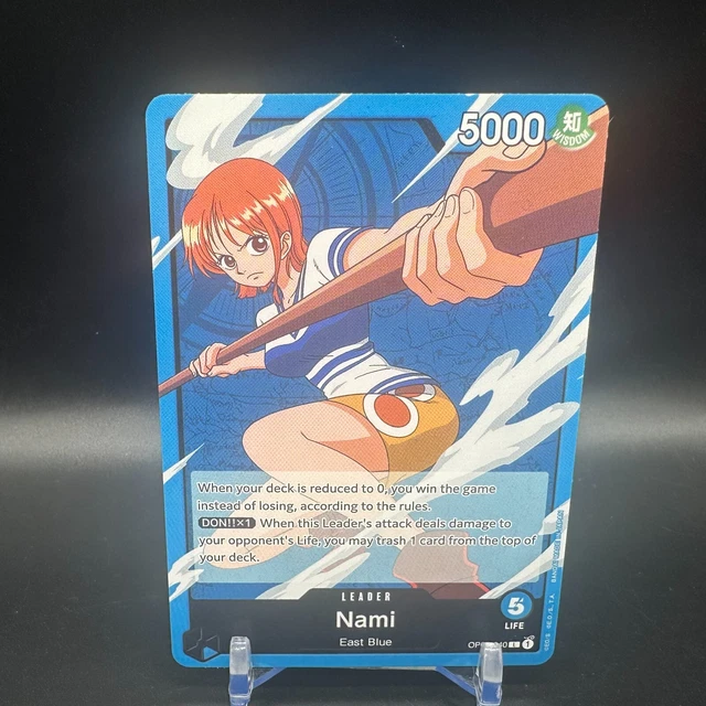 ONE PIECE CARD Game Nami OP03-040 L R Pillars of Strength Leader Card ...