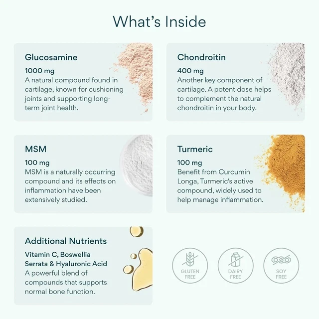 BETTERVITS GLUCOSAMINE COMPLEX with MSM, Turmeric & Vitamin C 90 ...