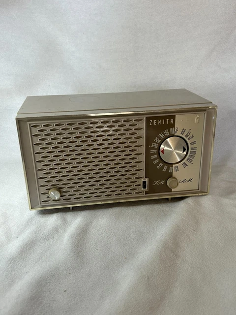 ZENITH MCM VINTAGE FM AM Radio Model H723G Grey - Works Great! £59.68 ...