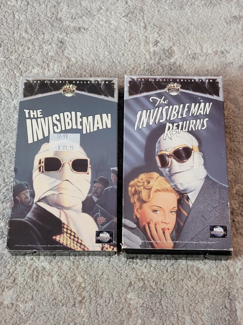 THE INVISIBLE MAN & Invisible Man Returns VHS Movies MCA / Universal ...