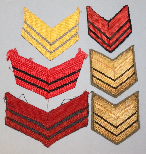 6 MIXED ORIGINAL c.WW2 Italian Military Sleeve Rank insignia. EUR 27,88 ...