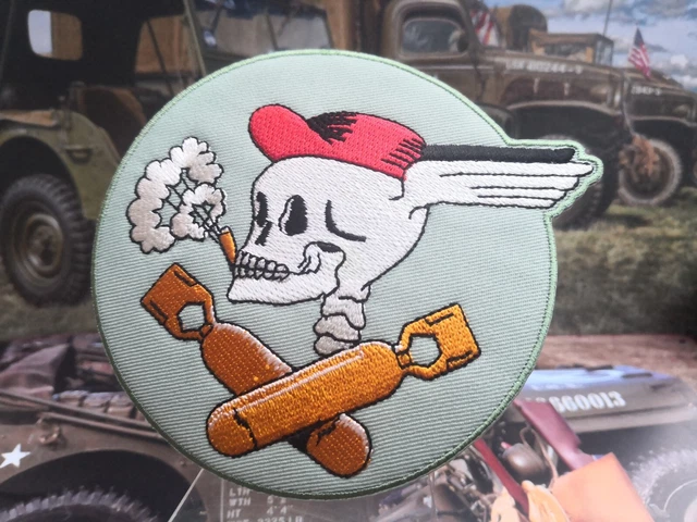 PATCH BRODÉ WW2-USAF-587TH Bomb Squadron D-DAY WW2 Diamètre : 100 mm ...