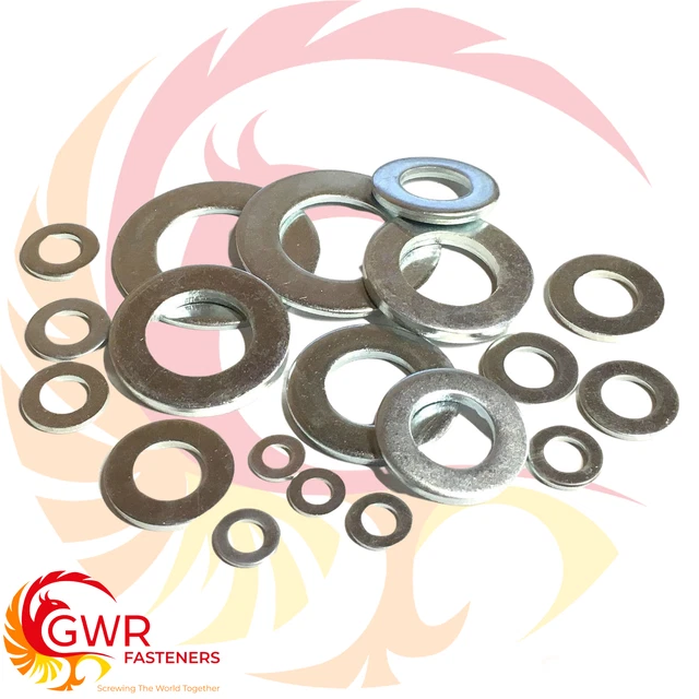 M4 M5 M6 M7 M8 M10 M12 M14 M16 M20 Metric Flat Washers Form A Bright Zinc Plated £3.75 - PicClick UK